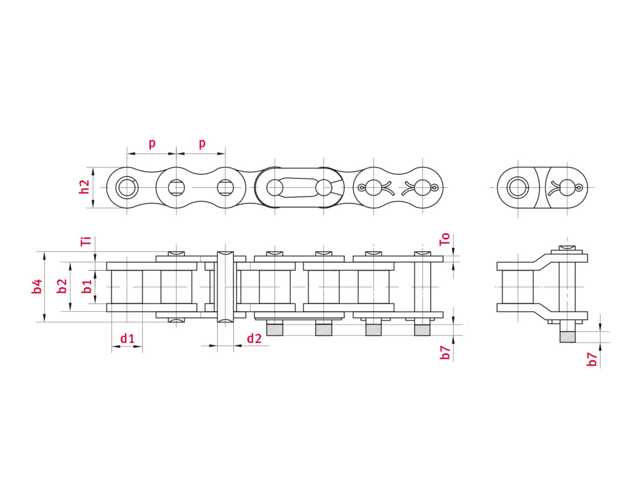 Roller chain 08B-1 - ELITE
