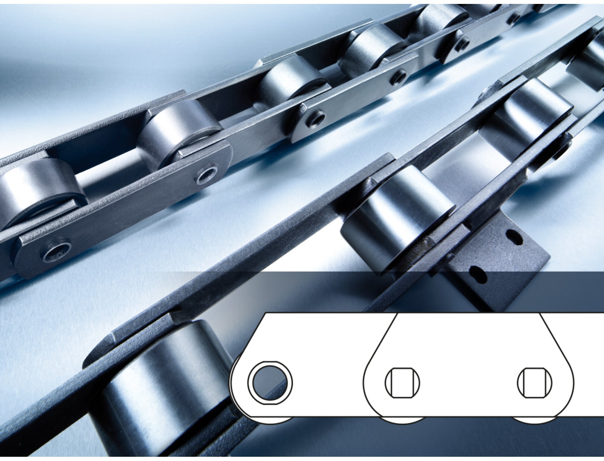 Conveyor chain FVT40 Roller deep link chain FV series - ELITE