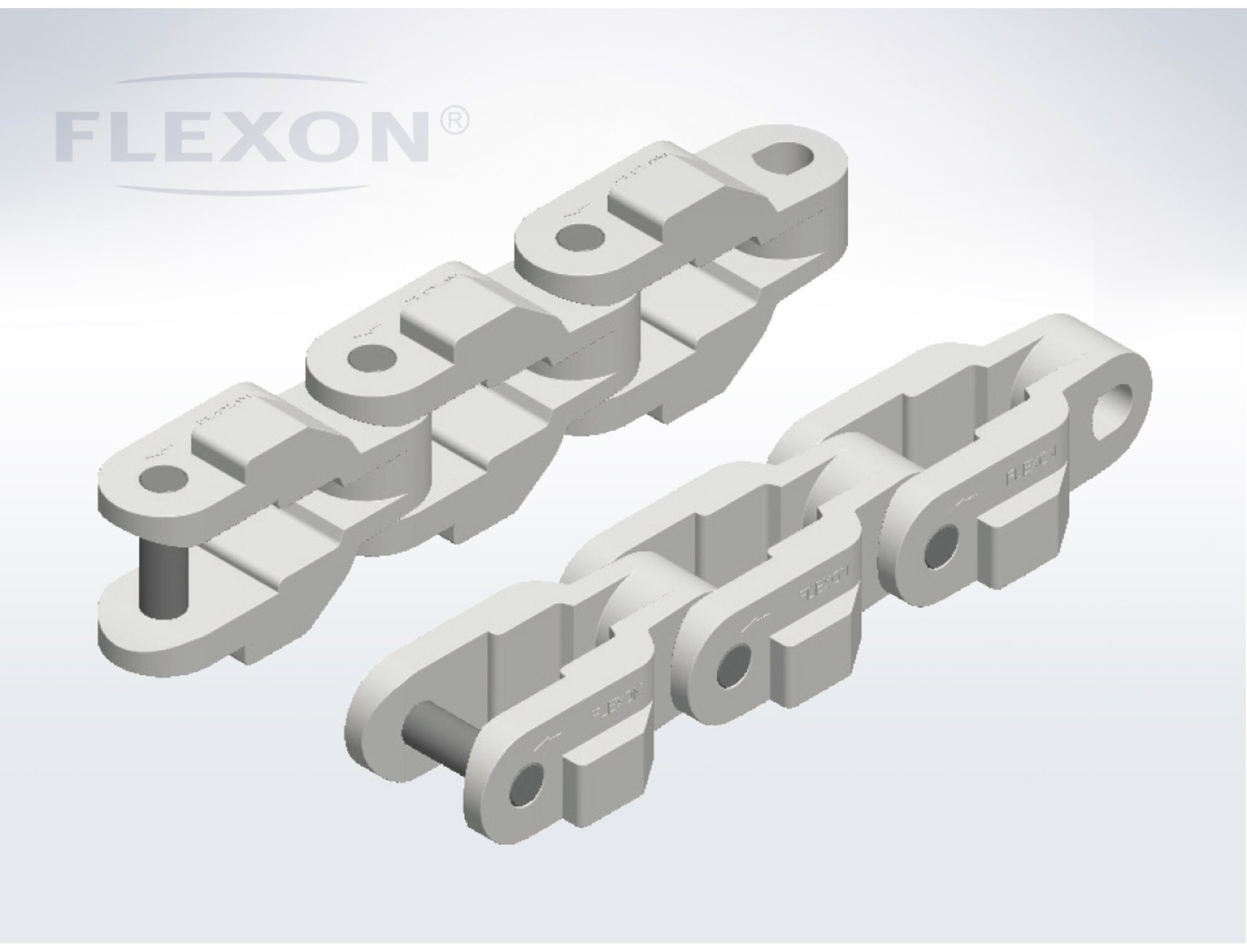 Case Conveyor Chain 600 Series CC600 TAB, Plastic - FLEXON