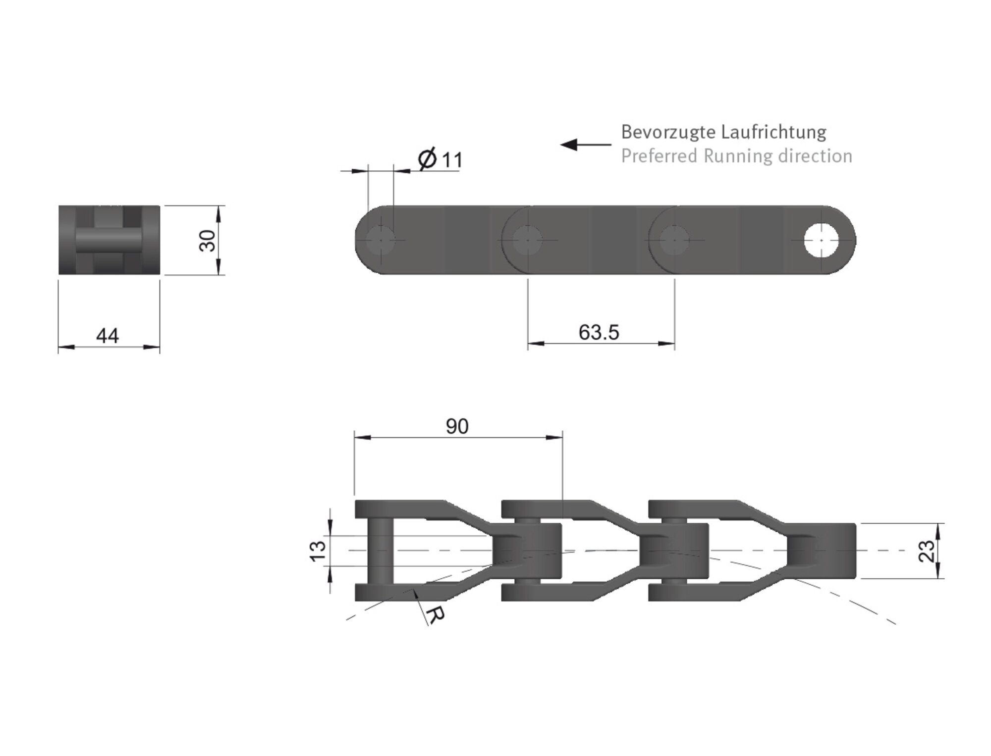 Case Conveyor Chain 600 Series C600, Cast steel - FLEXON